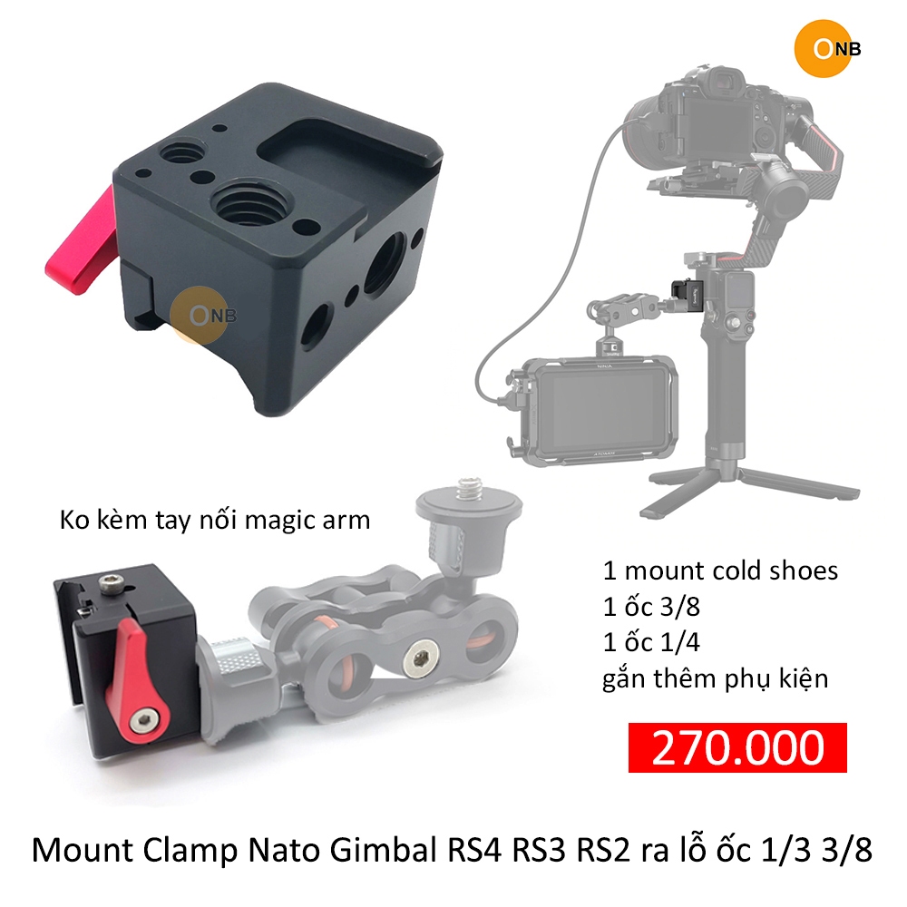 Mount Clamp Nato Gimbal RS4 RS3 RS2 RSC2 hàng CNC | Shopee Việt Nam