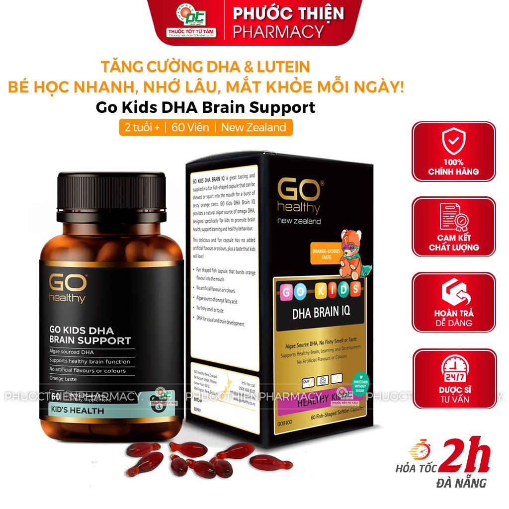 DHA cho bé GO Healthy Go Kids DHA BRAIN IQ bổ mắt, sáng mắt bổ não cho ...