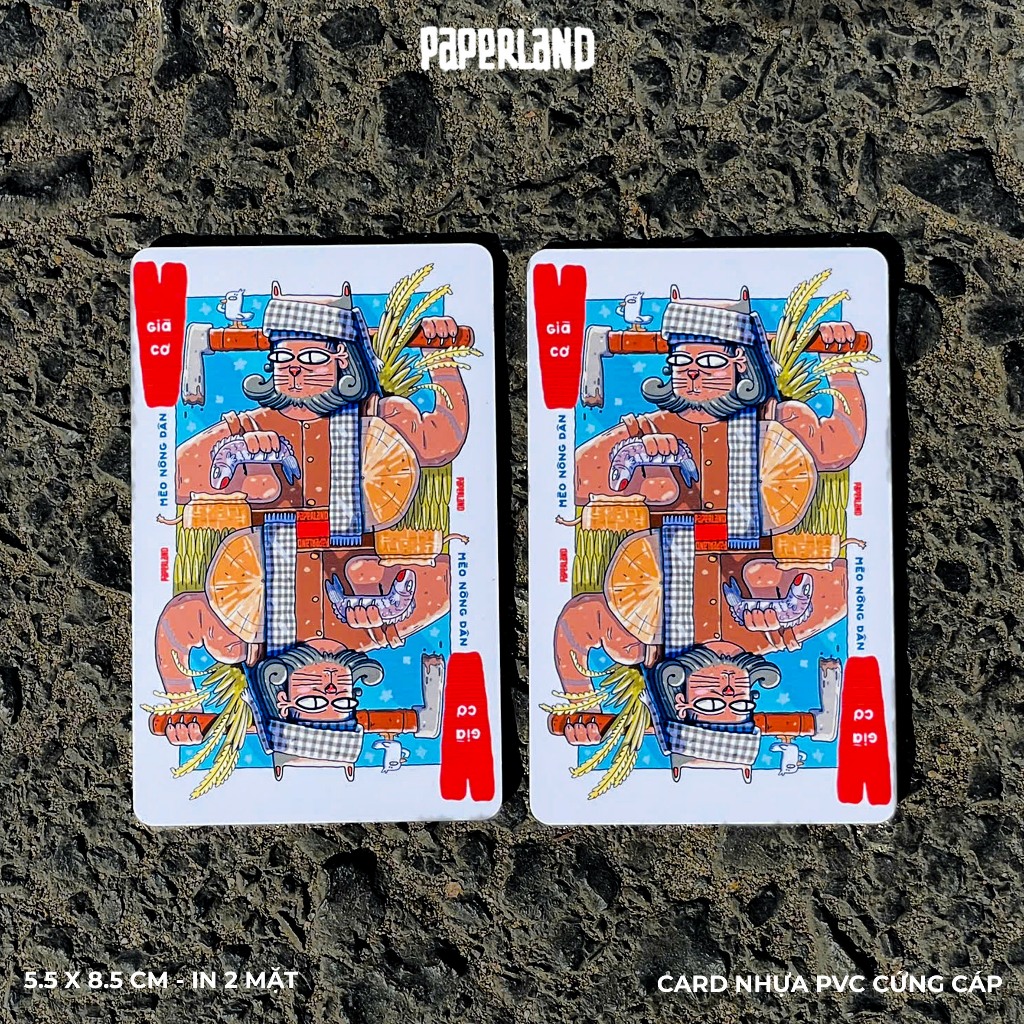 Card bo góc PVC nhựa cứng | lá bài Tây bác mèo nông dân Việt Nam | in 2 ...