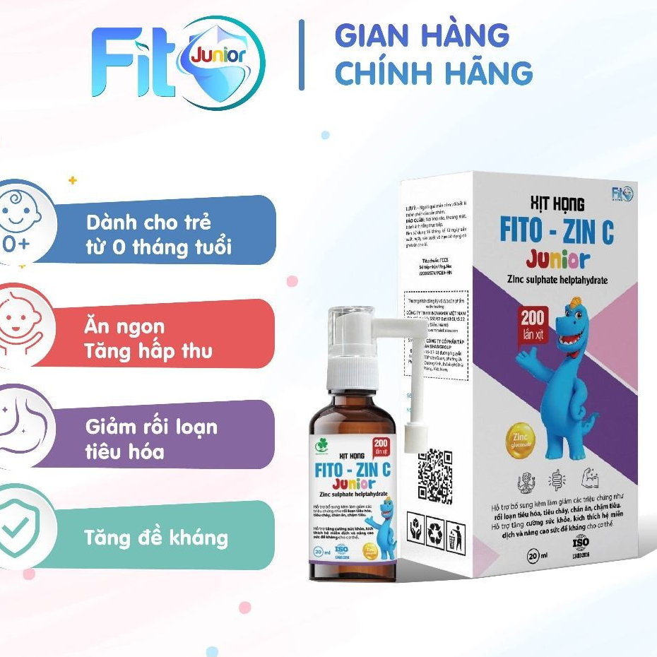 Xịt Kẽm Cho Bé Sơ Sinh Fito ZinC Junior, Giúp Bé Ăn Ngon, Tăng Hấp Thu ...