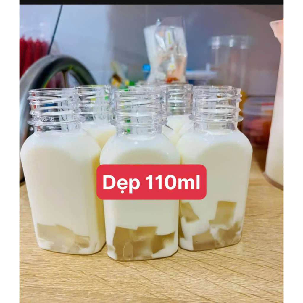combo 100 chai nhựa MINI 50ml- 100ml -110ml-120ml Dày dặn Tròn, vuông ,tháp,dẹp- “trà sữa 5k ...
