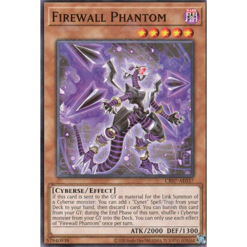 [KW2 Yugioh] [EN-AE] [Nice Art] Thẻ bài CR07-AE037 Firewall Phantom ...