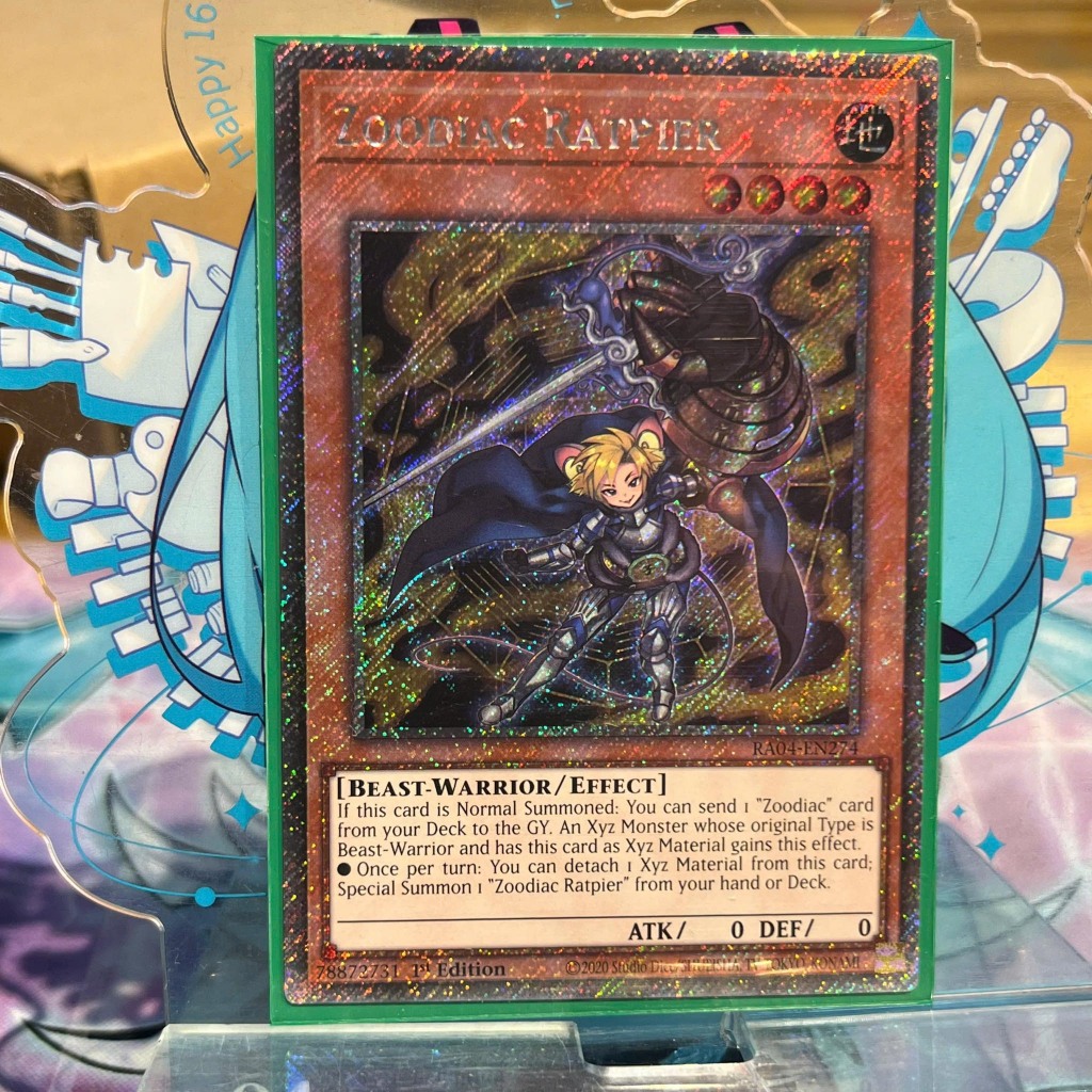 [ Bài Yugioh Chính Hãng ] Zoodiac Ratpier - RA04-EN274 - Platinum Secret Rare 1st Edition ...
