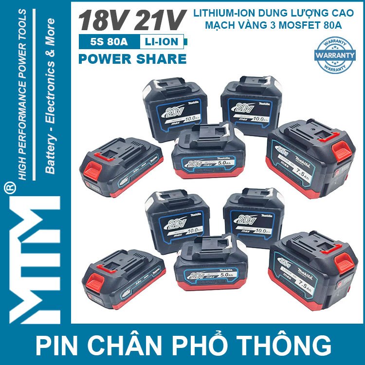 Pin Vỏ Chống Sốc 5cell 10cell 15cell 20cell / Có Led Báo Pin / Sử Dụng ...
