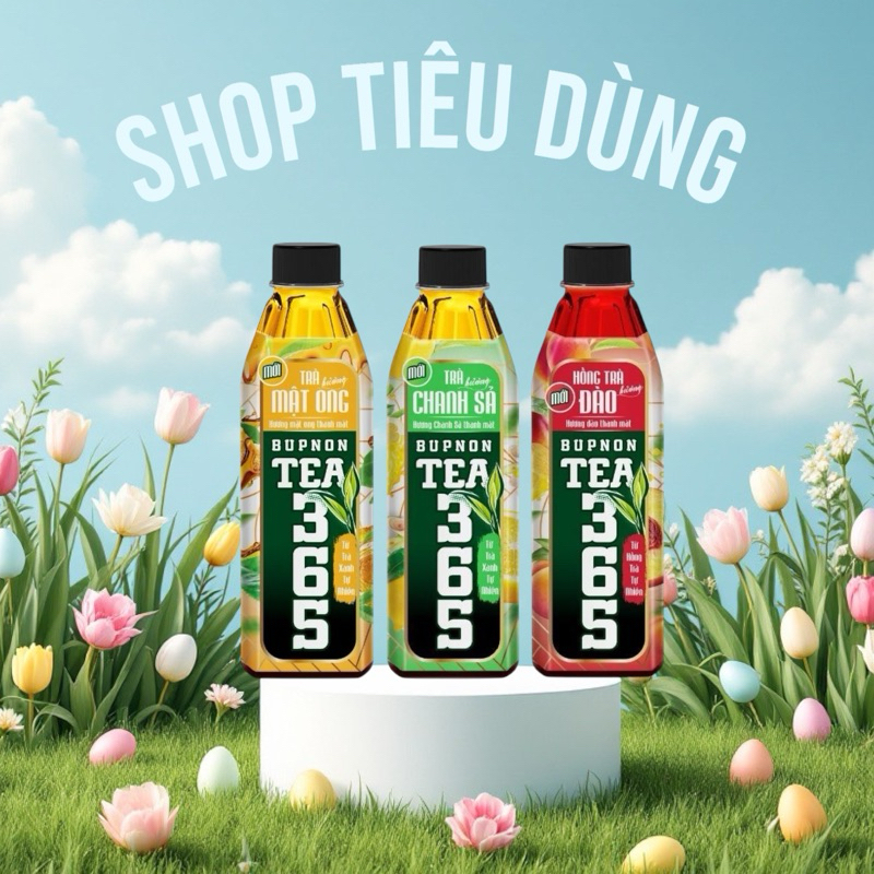 Trà Tea 365 BUPNON Vị Đào, Mật Ông , Chanh Sả 1 Thùng 24 Chai X 500ml ...