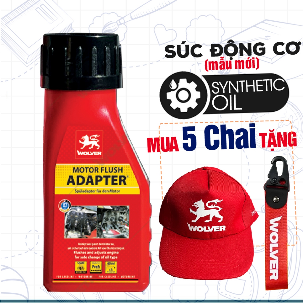 (Có QUÀ) Phụ Gia Súc Động Cơ Wolver Motor Flush Adapter, Làm Sạch Động ...