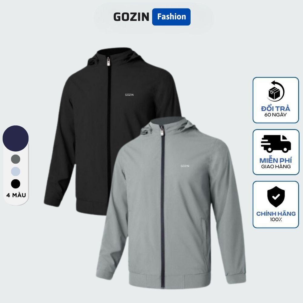 Áo khoác gió Nam cao cấp GOZIN FASHION, chống gió chống bụi, giữ nhiệt ...