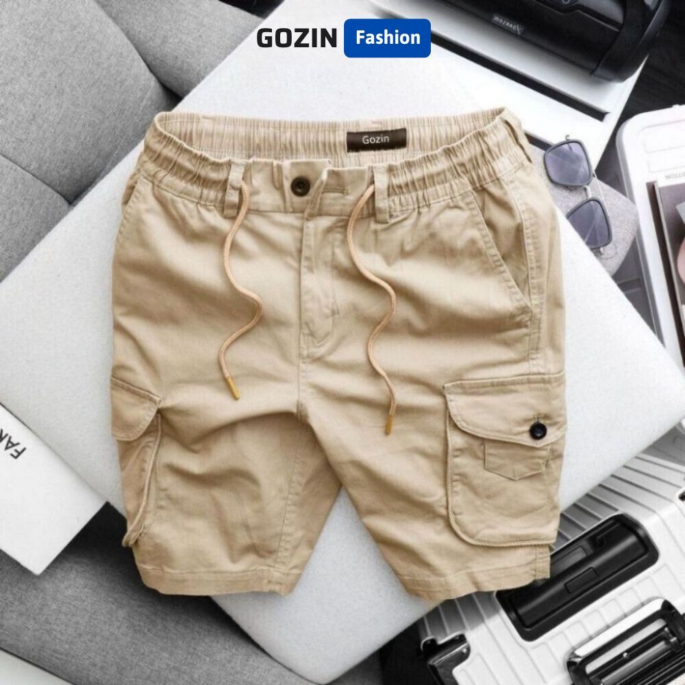 Quần Short Kaki Túi Hộp Nam GOZIN FASHION Chất Vải Kaki Cotton Co Giãn ...