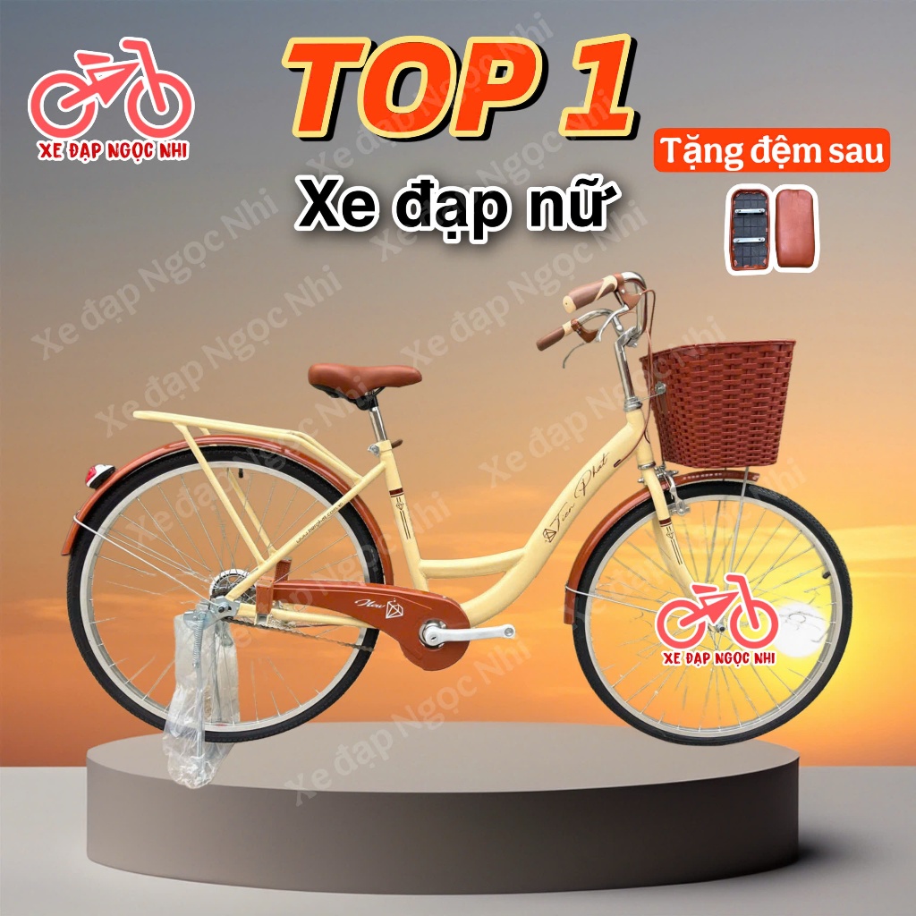 Xe đạp nữ mini Tiến Phát Bike size 24, 26 inch - Siêu bền, dễ sửa chữa | Shopee Việt Nam