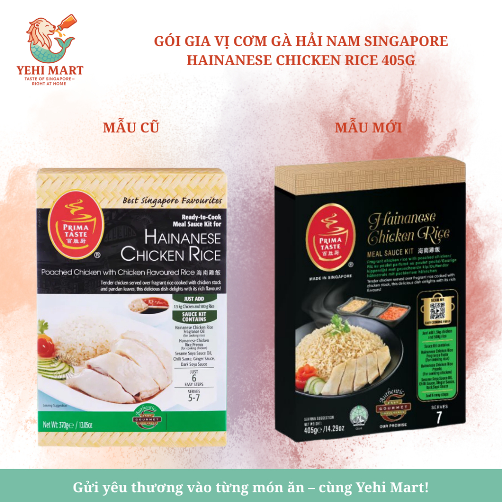 Gói gia vị Cơm gà Hải Nam Singapore - Hainanese Chicken Rice 405g ...