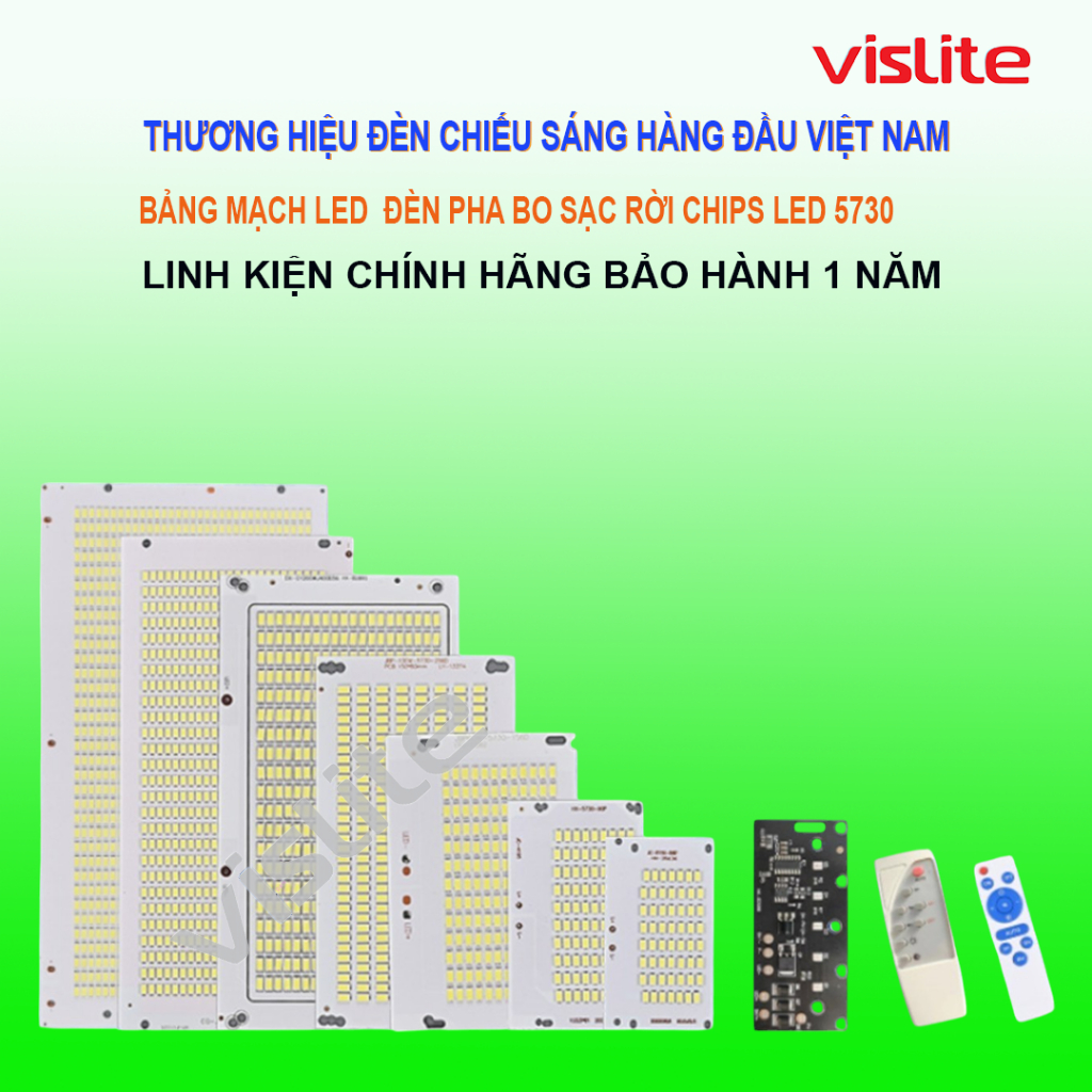 Mạch LED đèn năng lượng mặt trời Vislite dùng cho đèn pha, bo mạch sạc rời 40w, 60w, 100w, 200w ...