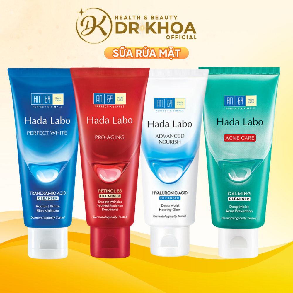Sữa Rửa Mặt Hada Labo Advanced Nourish, Perfect White, Acne Care, Pro ...