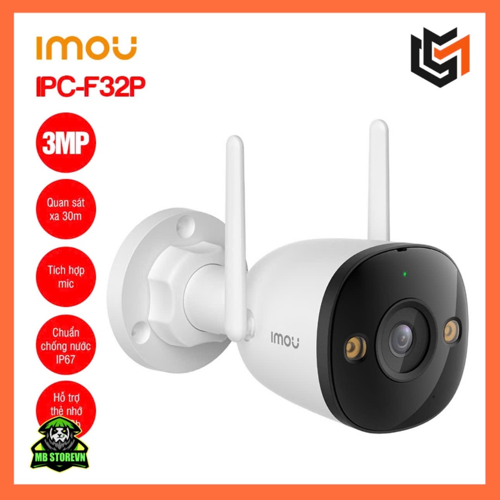 Camera Wifi IMOU IPC-F32FP Full Màu 2K 3.0MP - Có đèn cảnh báo ban đêm ...