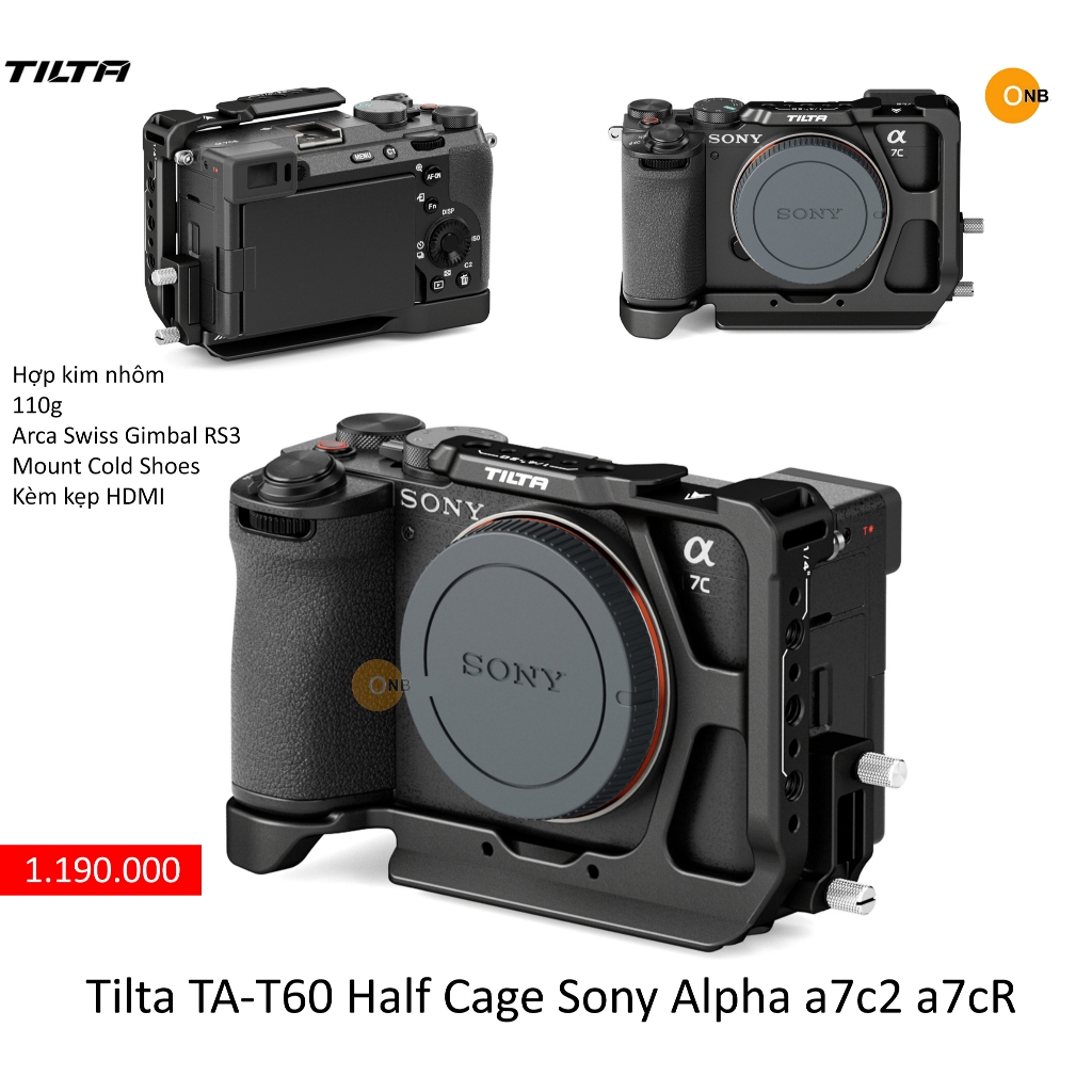 Tilta Half Cage Máy ảnh Sony Alpha a7c2 a7cR gọn nhẹ đẹp | Shopee Việt Nam