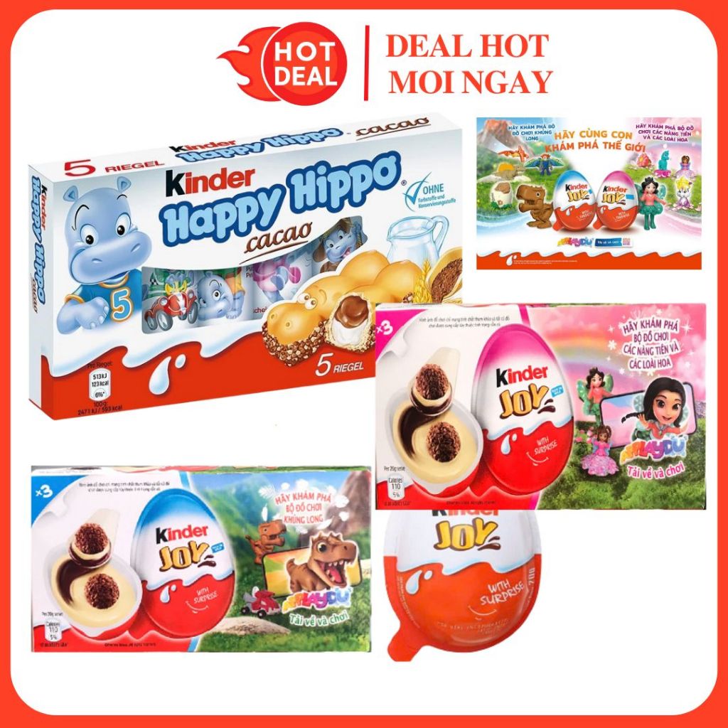 Lốc 3 Trái Socola Trứng Kinder Joy Girl/Boy Săn Đồ Chơi Bất Ngờ Hộp 60G ...