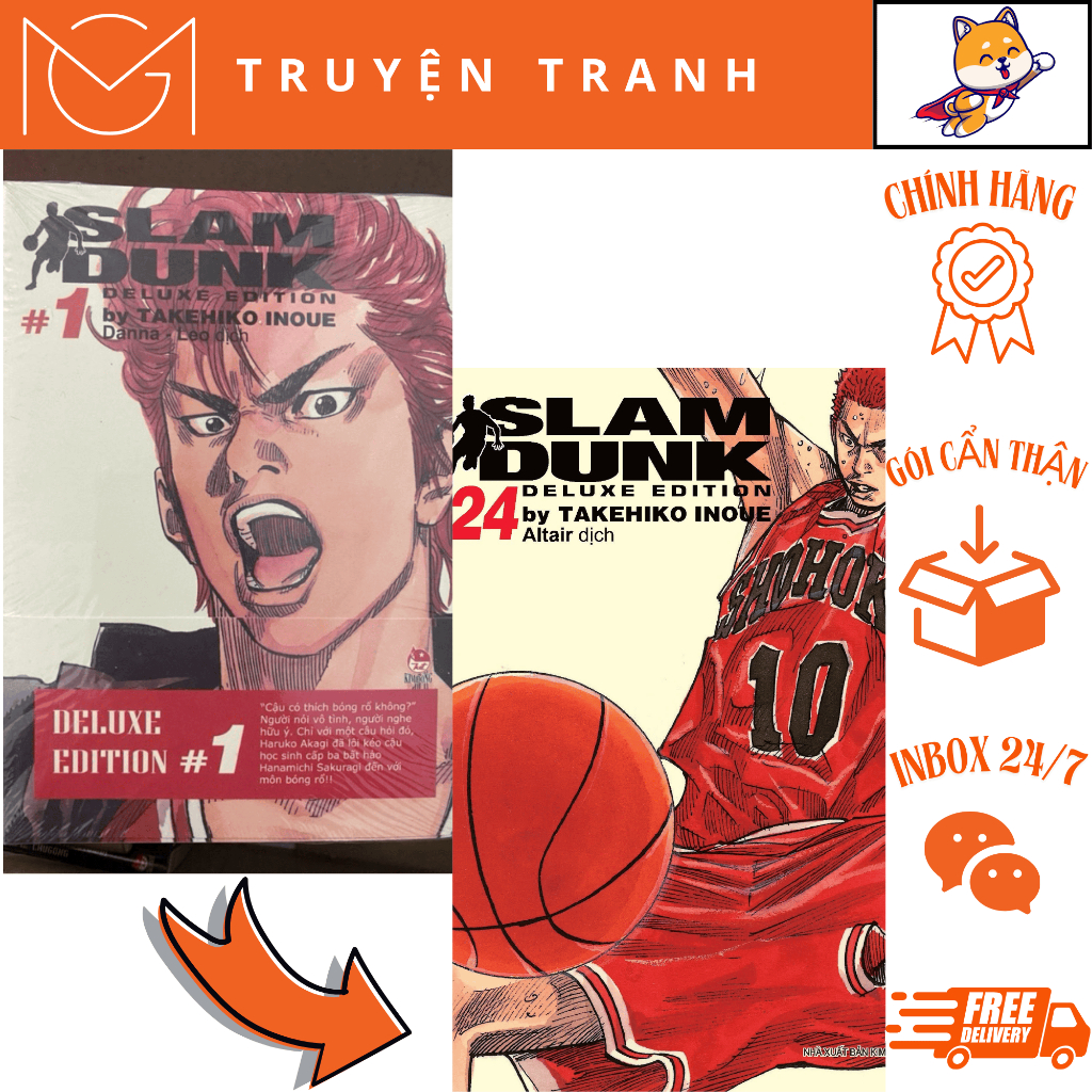 Truyện - Combo Slam Dunk 24 tập trọn bộ full - nxb kim đồng | Shopee Việt Nam