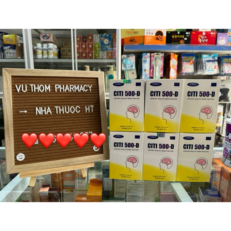 [ Nhập Khẩu ] CITI 500-D ( Citicoline 500mg)- Hỗ trợ cải thiện tình ...