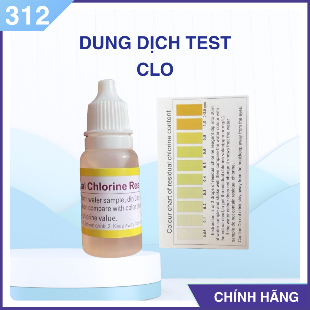 Dung dịch thử Clo dư, test Clo dư trong nước máy | Shopee Việt Nam