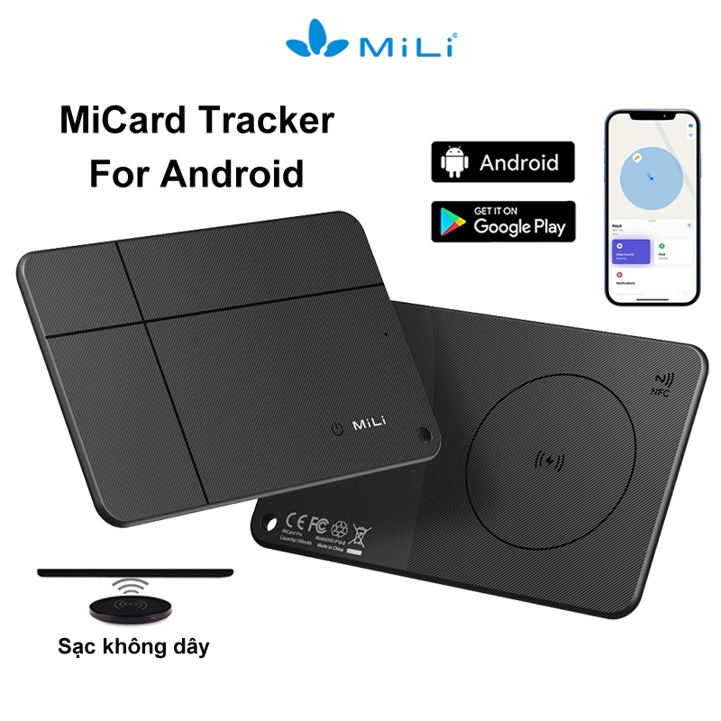 Loại Thẻ Định Vị Thông Minh Không Dây Mili MiCard Thiết bị chống thất lạc Cho Android Hỗ Trợ NFC ...