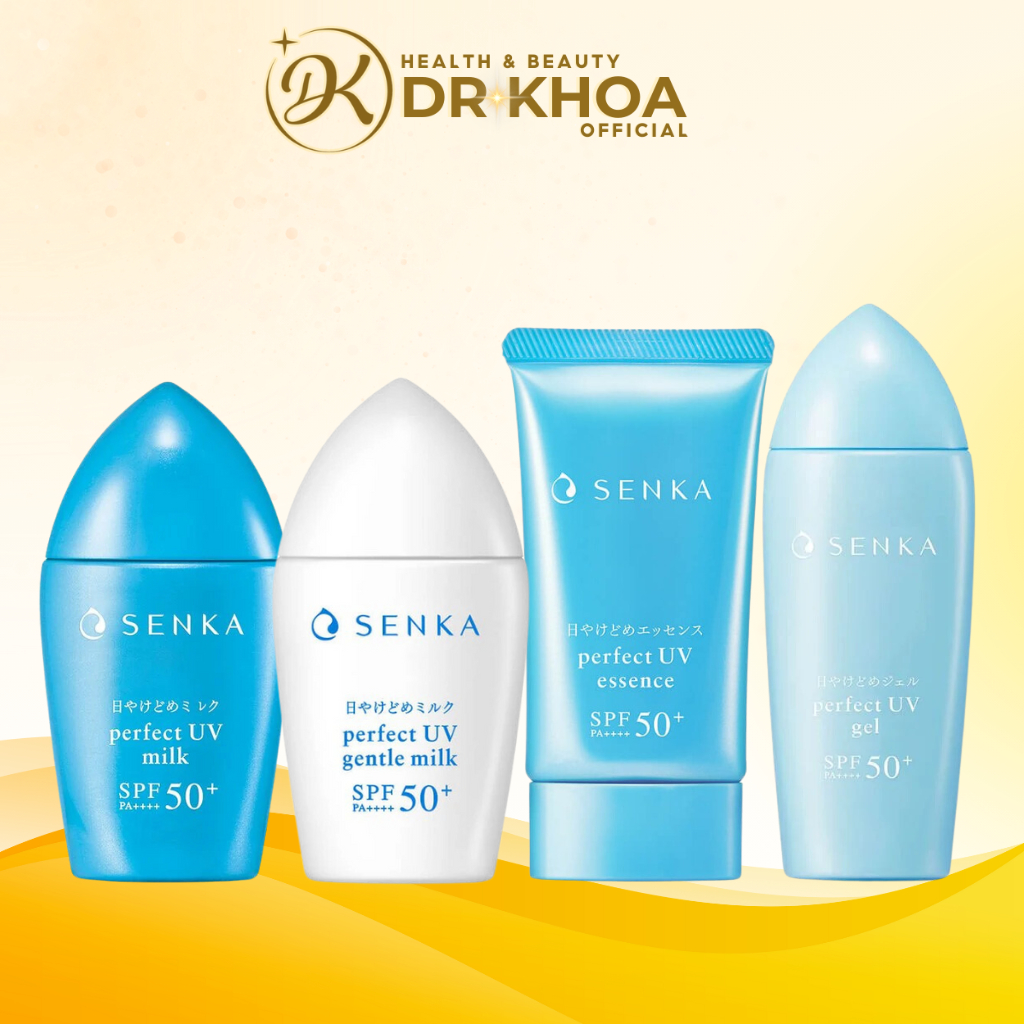 Kem Chống Nắng Senka Perfect UV Senka Perfect UV SPF 50+ PA++++ Essence 50G/Milk 40ML /Gel 80ML ...
