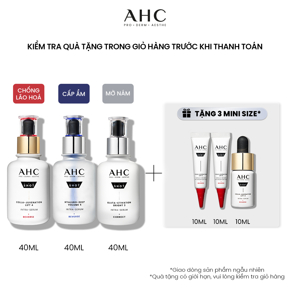 [LIVE] Tinh chất serum nâng cơ săn chắc/ cấp ẩm căng bóng/ mờ nám sáng da AHC 40ML | Shopee Việt Nam