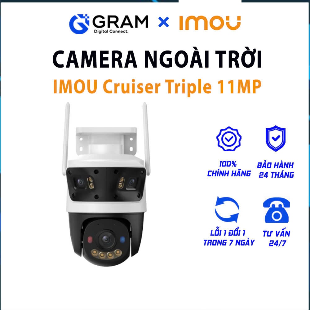 Camera Wifi IMOU 3 Mắt Cruiser Triple IPC-S7UP-11M0WED 11MP, Còi Đèn ...