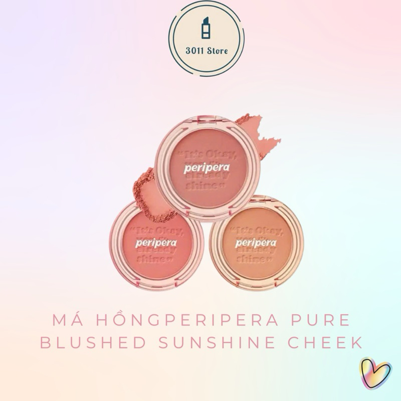 Phấn Má Hồng Peripera Pure Blushed Sunshine Check 4.2g | Shopee Việt Nam