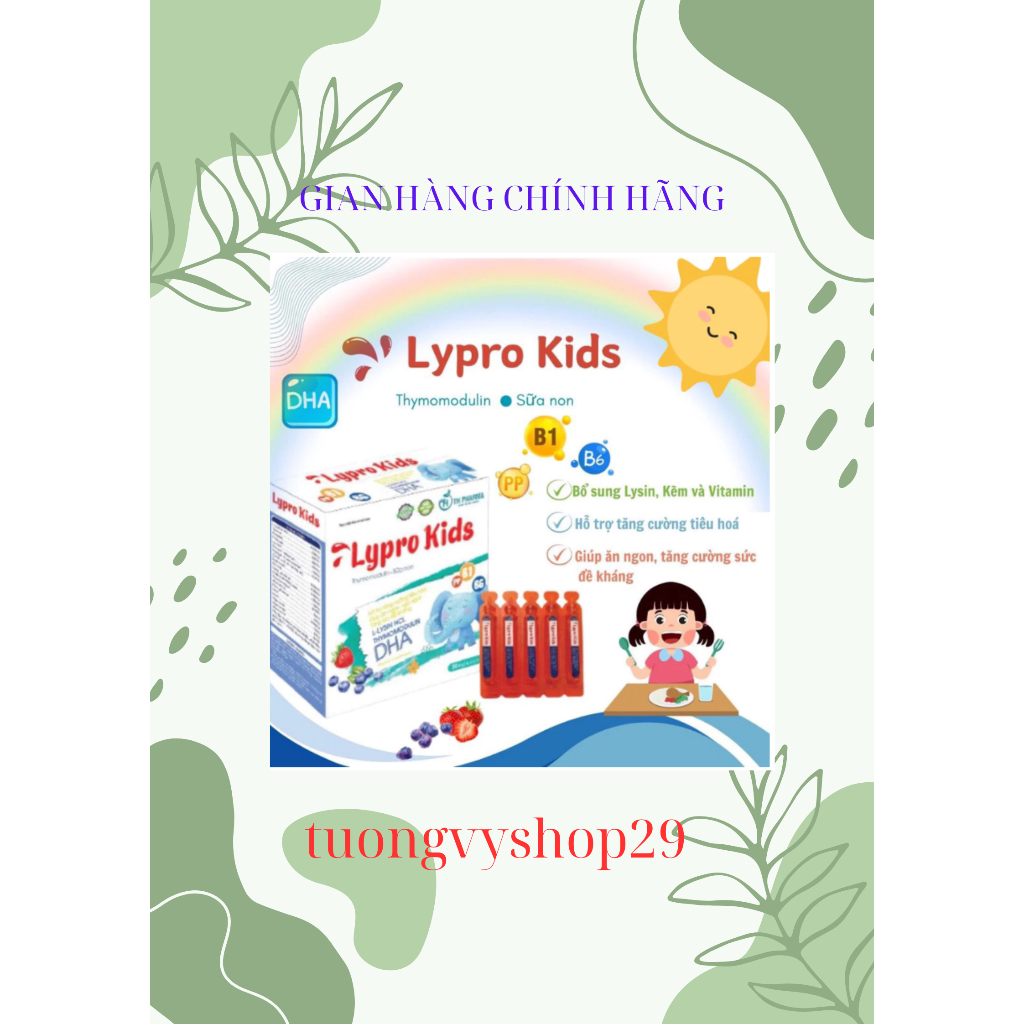 Lypro Kids Giúp tăng cường đề kháng Hỗ trợ tiêu hóa (hộp 4 vỉ x 5 ống ...