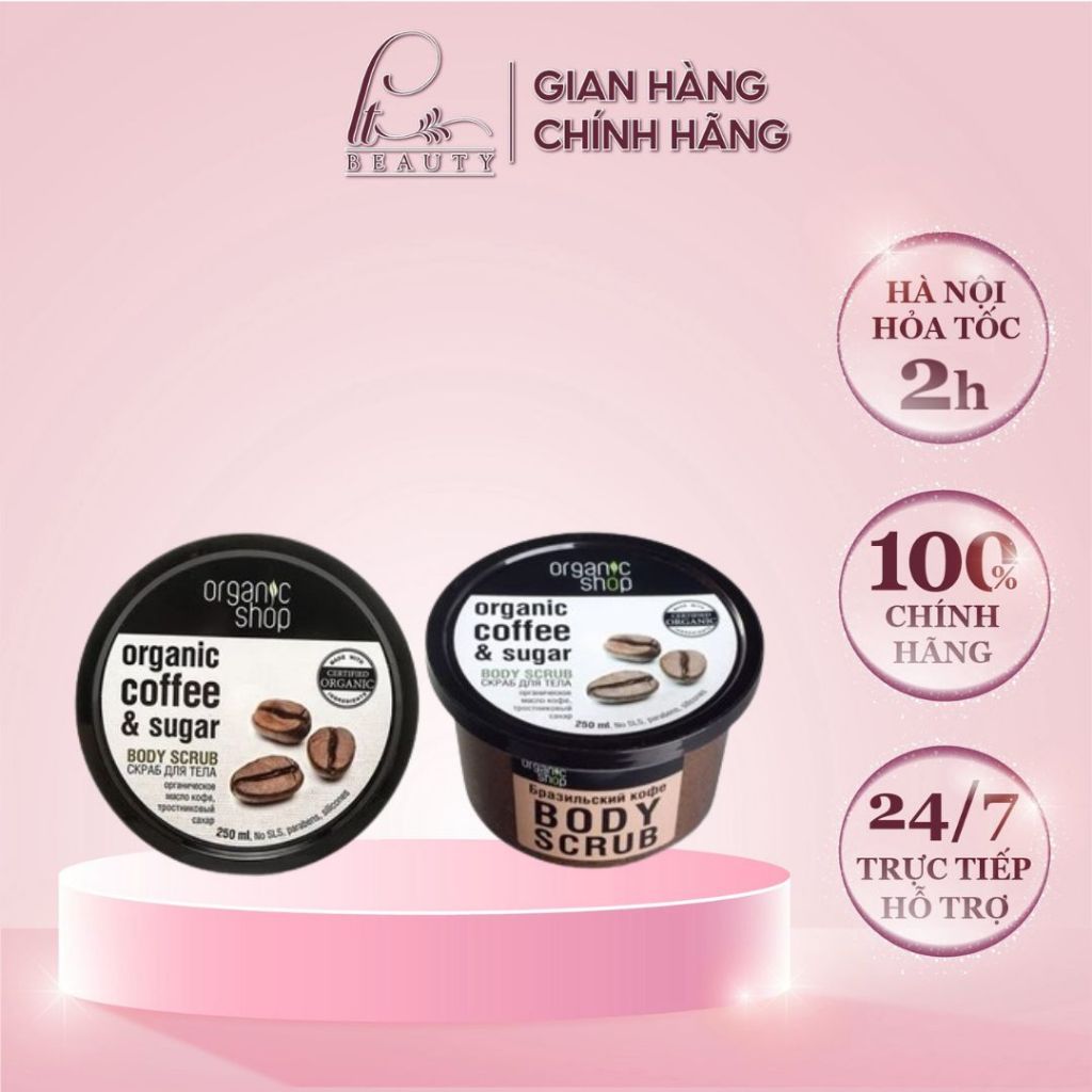 Tẩy Da Chết Body Cafe Organic Shop Dưỡng Da Trắng Sáng | Shopee Việt Nam