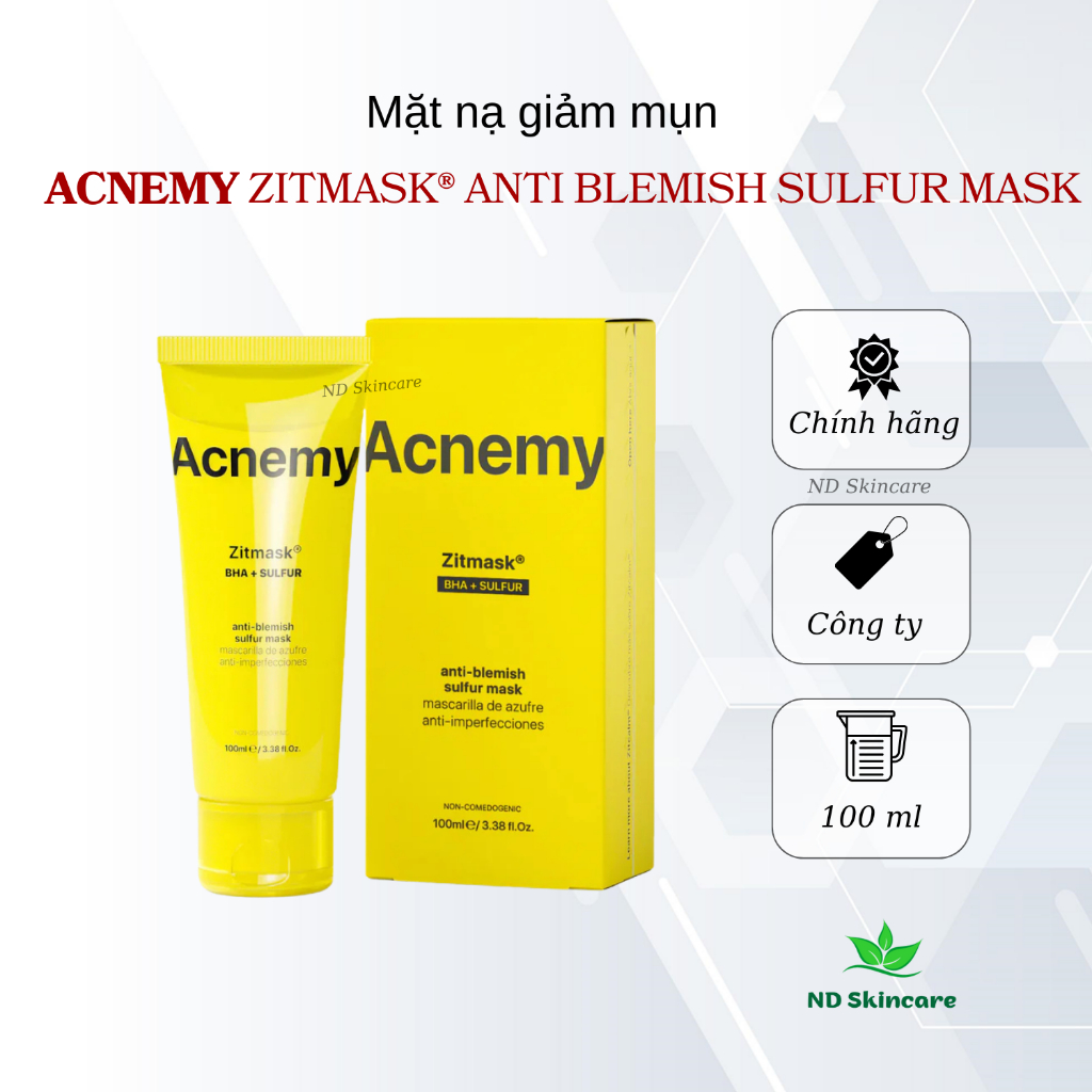 Acnemy ZITMASK® Anti Blemish Sulfur Mask 100 ml - Mặt nạ giảm mụn ...
