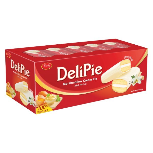 Bánh sữa hương vani Delipie hộp 288g (16 cái) | Shopee Việt Nam