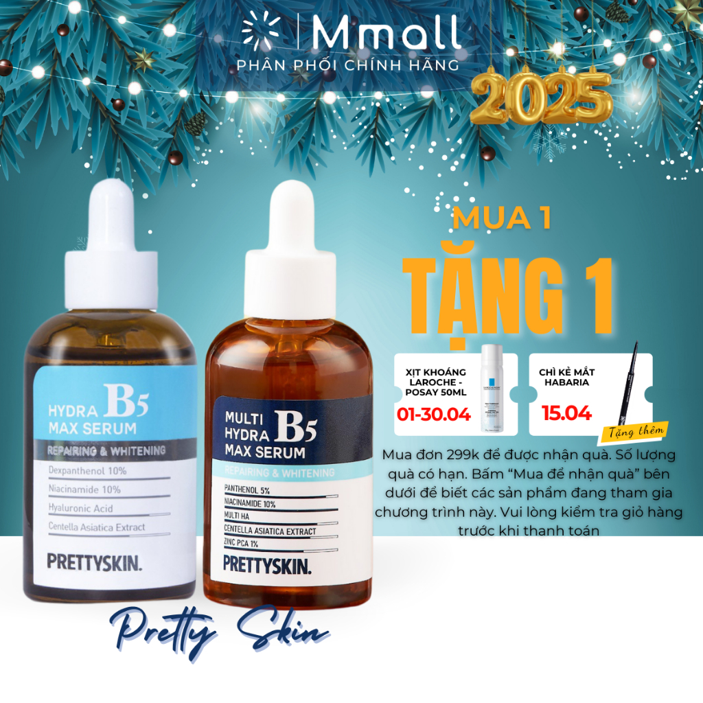 Serum B5 Prettyskin Hydra B5 Max Serum Pretty Skin tinh chất B5 dưỡng trắng da căng bóng 50ml ...