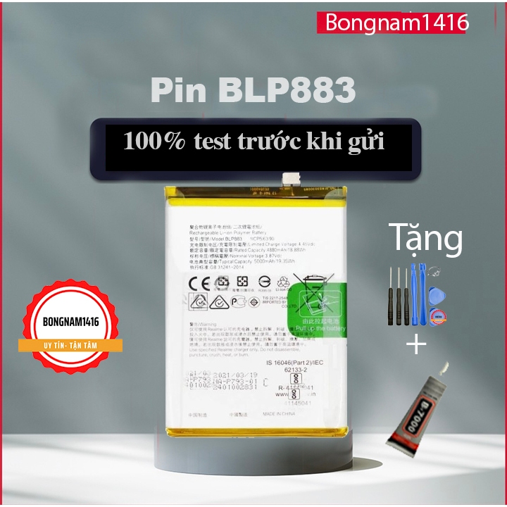 Pin BLP883 Thay Thế Cho Realme 8s 5G / Realme 9 – Tặng Keo B7000 & Bộ ...