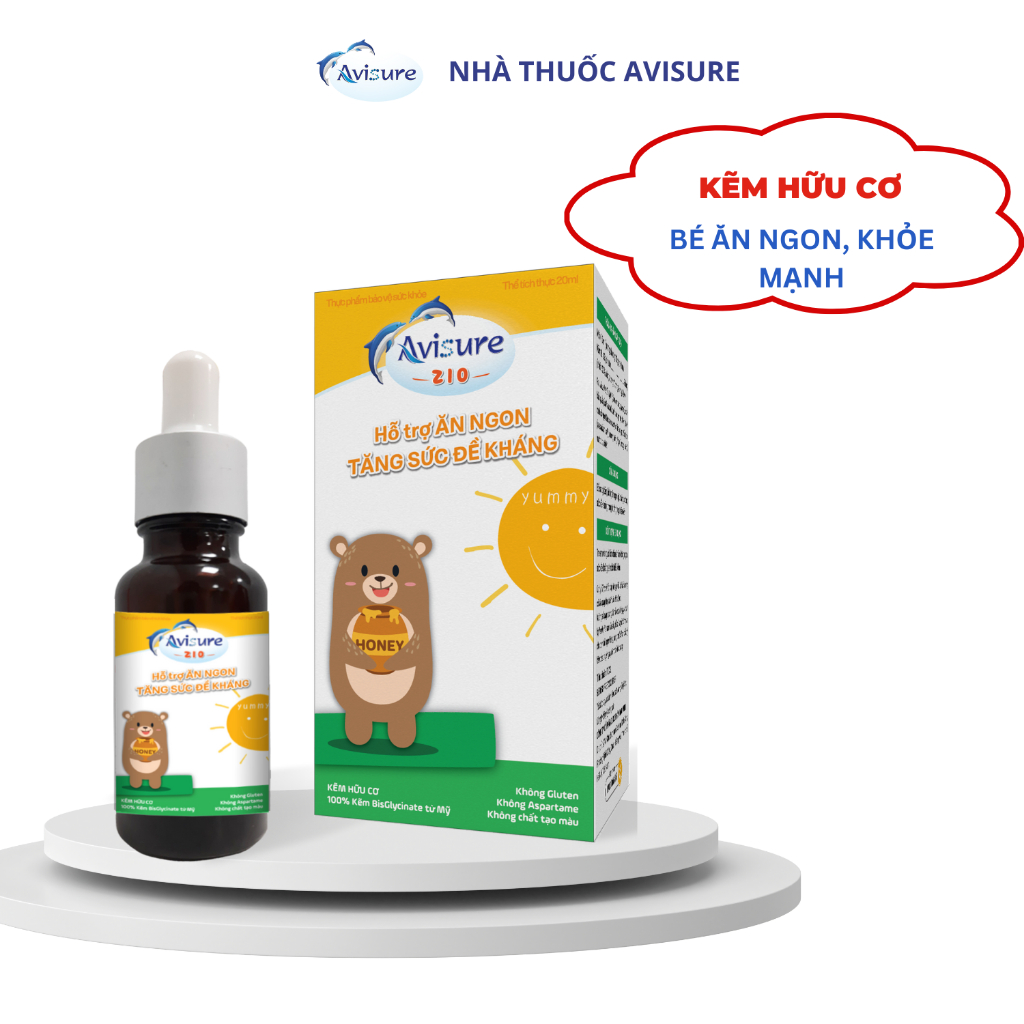 Kẽm hữu cơ cho bé Avisure ZiO bổ sung kẽm giúp bé ăn ngon, tăng cường ...