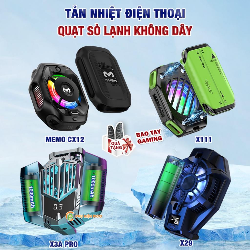 Quạt tản nhiệt điện thoại sò lạnh từ tính Memo CX12 / X29 - Quạt sò ...