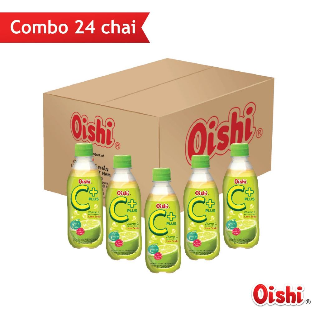 Thùng 24 chai nước Chanh C+ có ga 350ML | Shopee Việt Nam