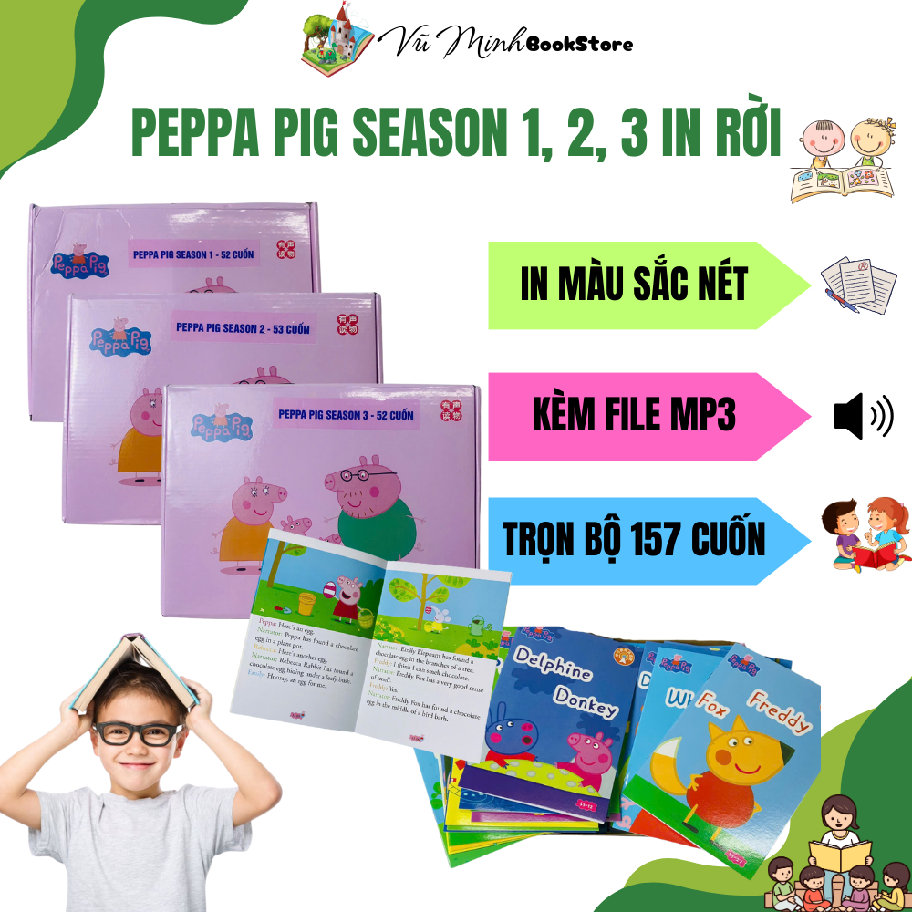 Sách - PEPPA PIG Season 1, 2, 3 PHIÊN BẢN TRUYỆN CHUYỂN THỂ TỪ PHIM ...