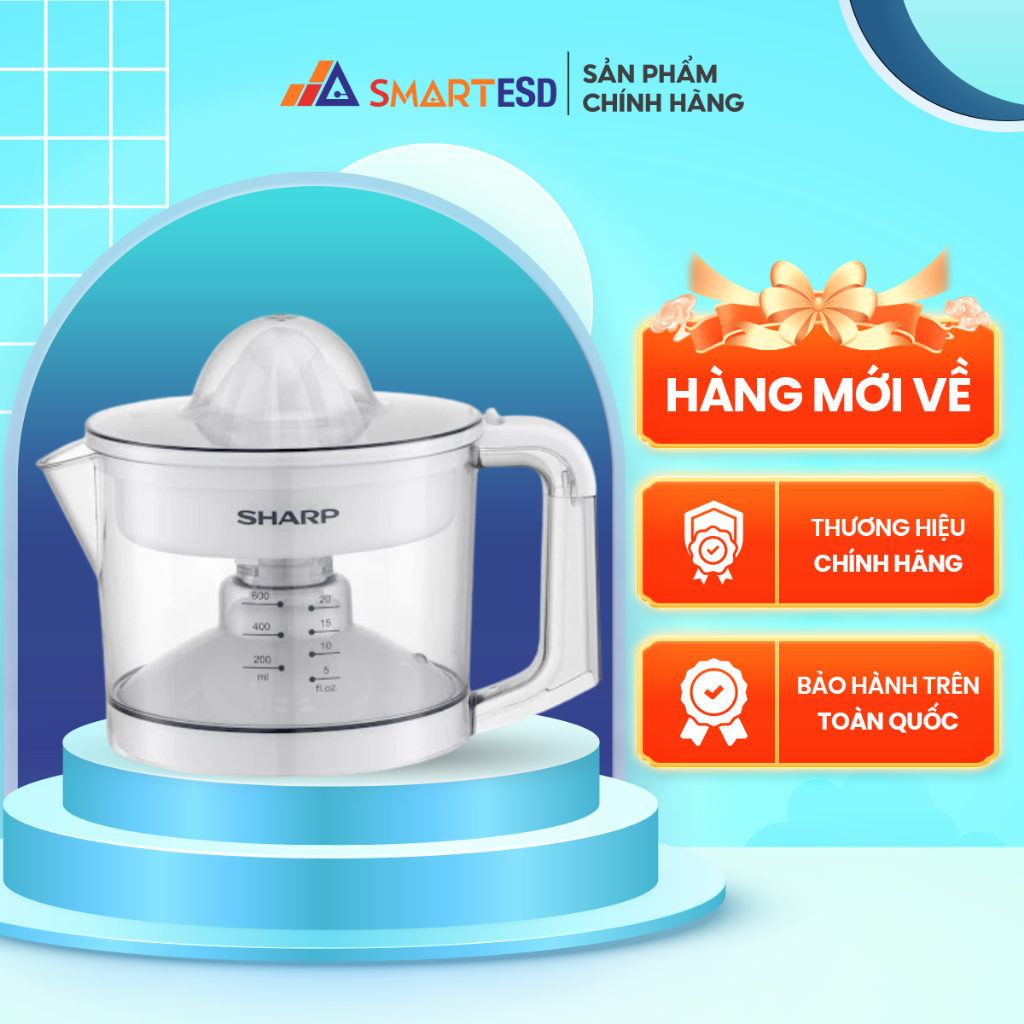 Máy vắt cam Sharp EJ-J256-WH 25W, đầu vắt tự động đảo chiều - Bảo hành ...
