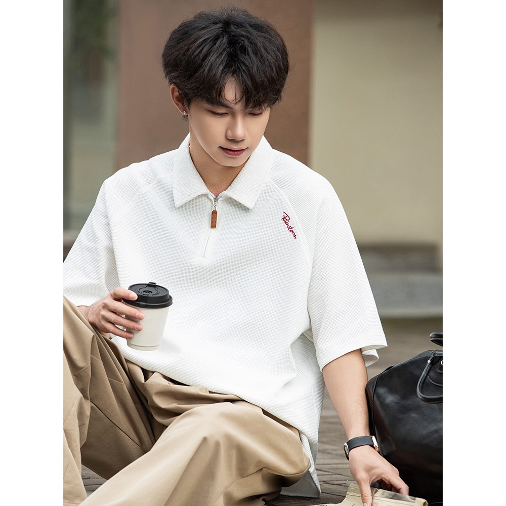 Áo polo nam nữ unisex basic polo shirt cộc tay form rộng phong cách hàn ...