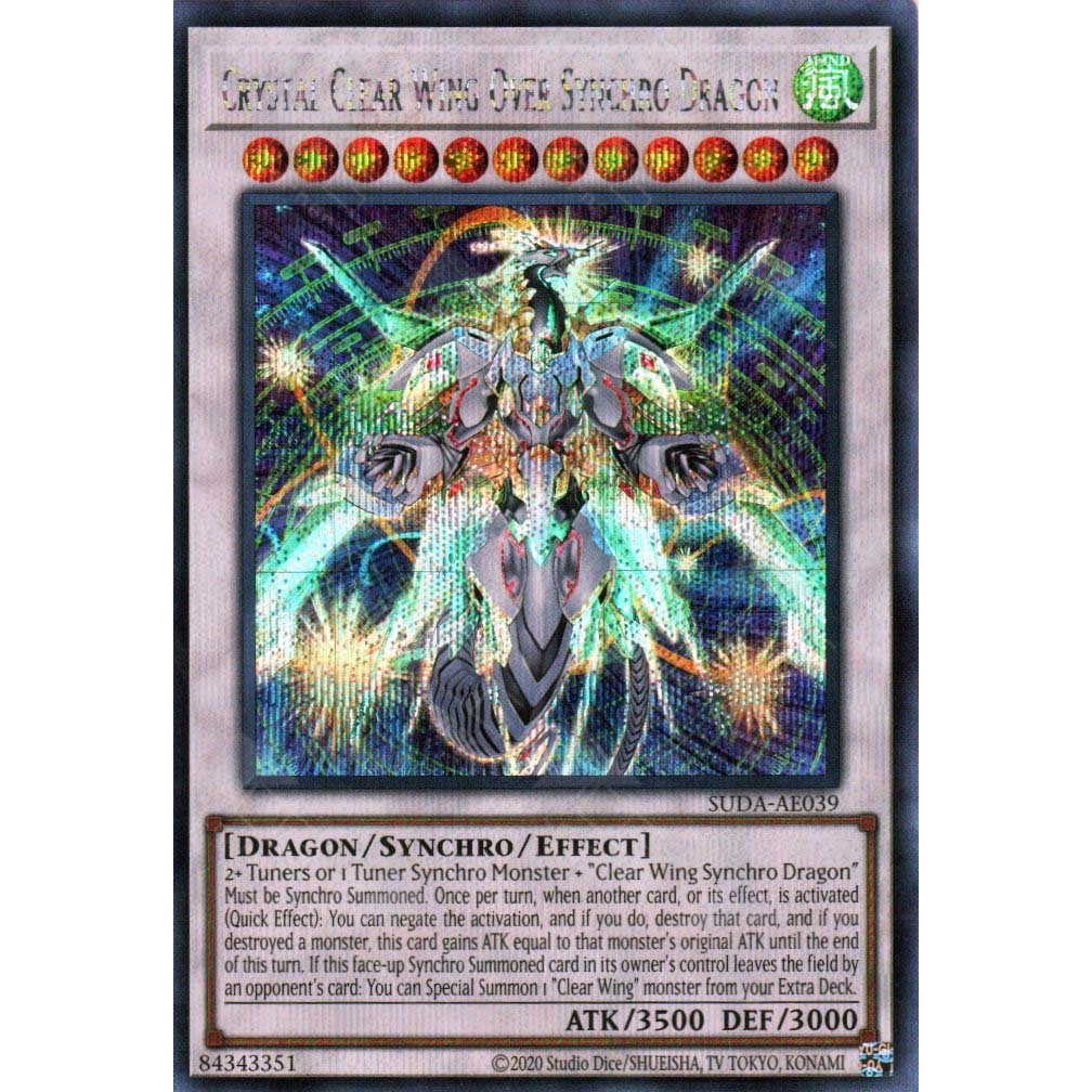 [KW2 Yugioh] [EN-AE] [Nice Art] Thẻ bài Suda-AE039 Crystal Clear Wing Over Synchro Dragon ...