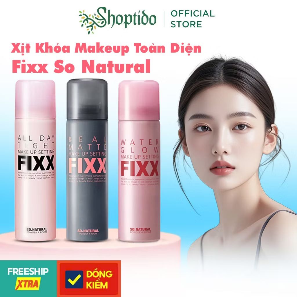 Xịt khóa nền makeup Fixx So Natural xịt khoá makup All Day Tight - Real ...