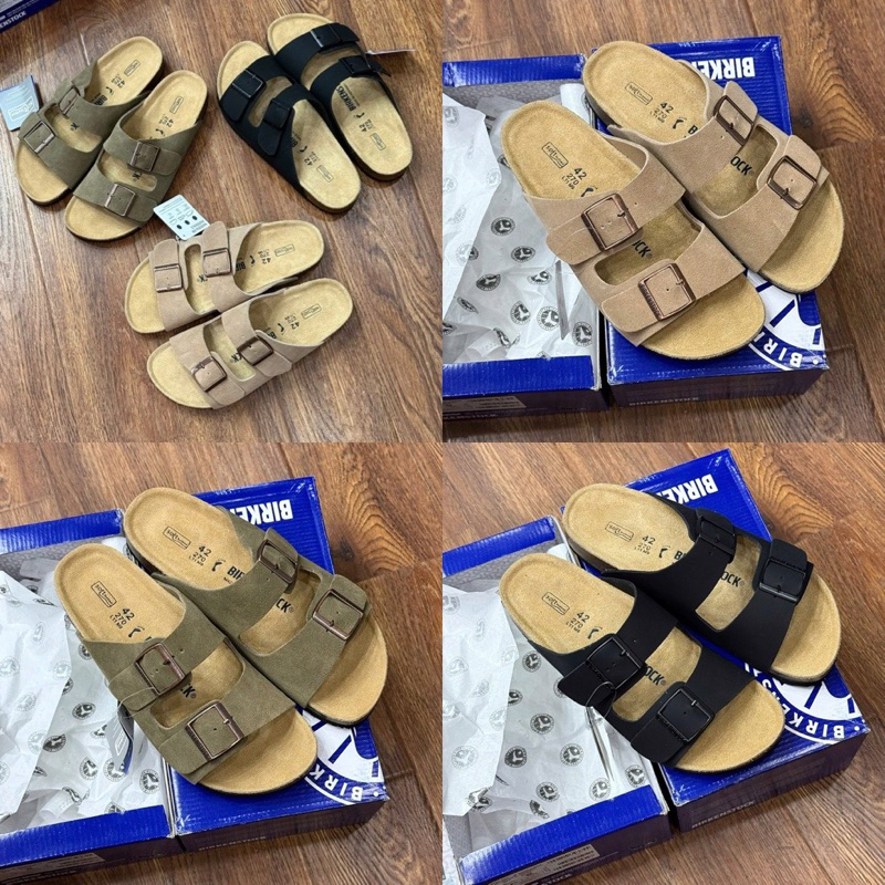 Dép đế trấu Birken.stock Boston Clog Taupe 3 loại mùi Fullbox | Shopee ...