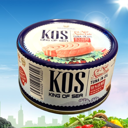 KOS ++ hộp 185g ++ CÁ NGỪ NGÂM DẦU SEASPIMEX King Of Sea Tuna In Oil ...