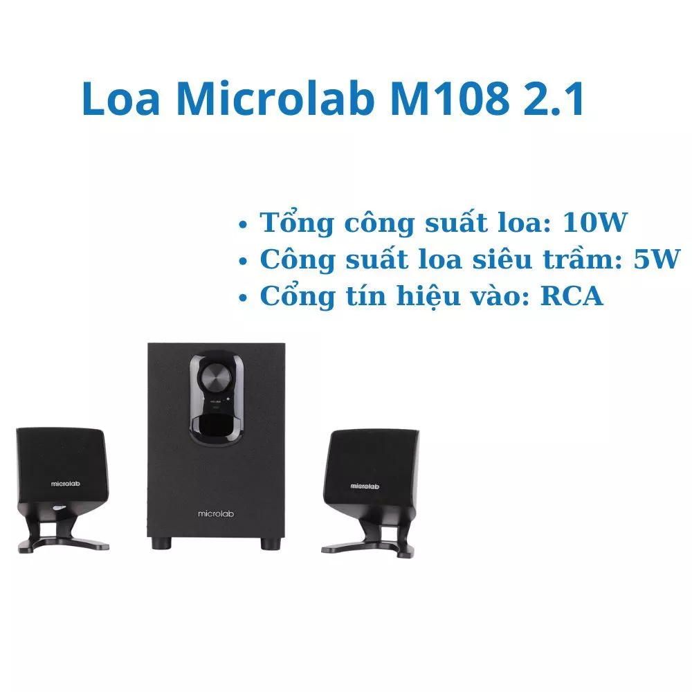 Loa Vi Tính Microlab M108 2.1 Hàng Chính Hãng Bảo Hành 12 Tháng | Shopee Việt Nam