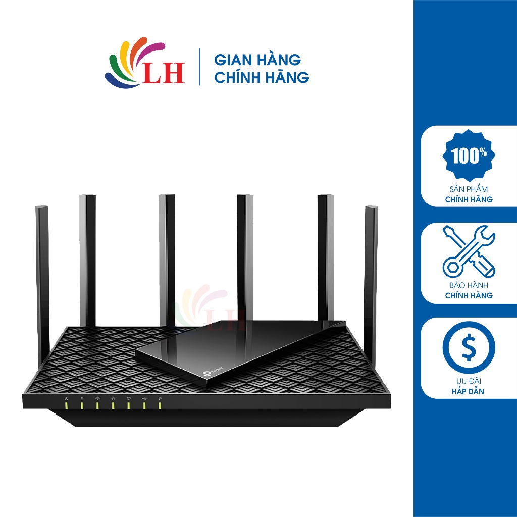 Thiết bị định tuyến mạng không dây TP-Link Dual-Band Gigabit Wi-Fi 6 AX ...