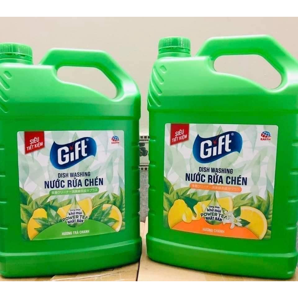 Nước rửa chén GIFT 3.8kg hương chanh, công thức khử mùi | Shopee Việt Nam