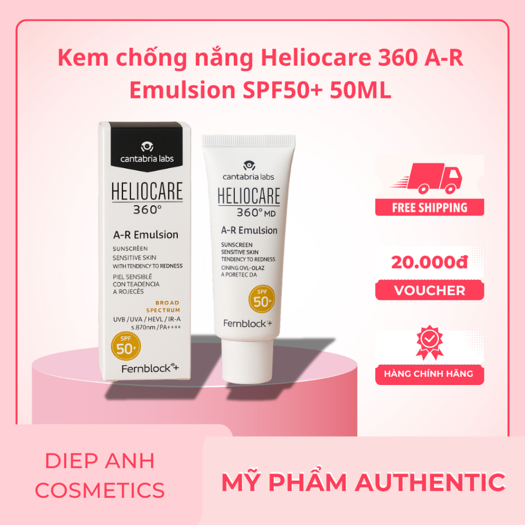 Kem Chống Nắng HELIO.CARE 360 A-R emulsion SPF50+ 50ML FullBox|Kem ...