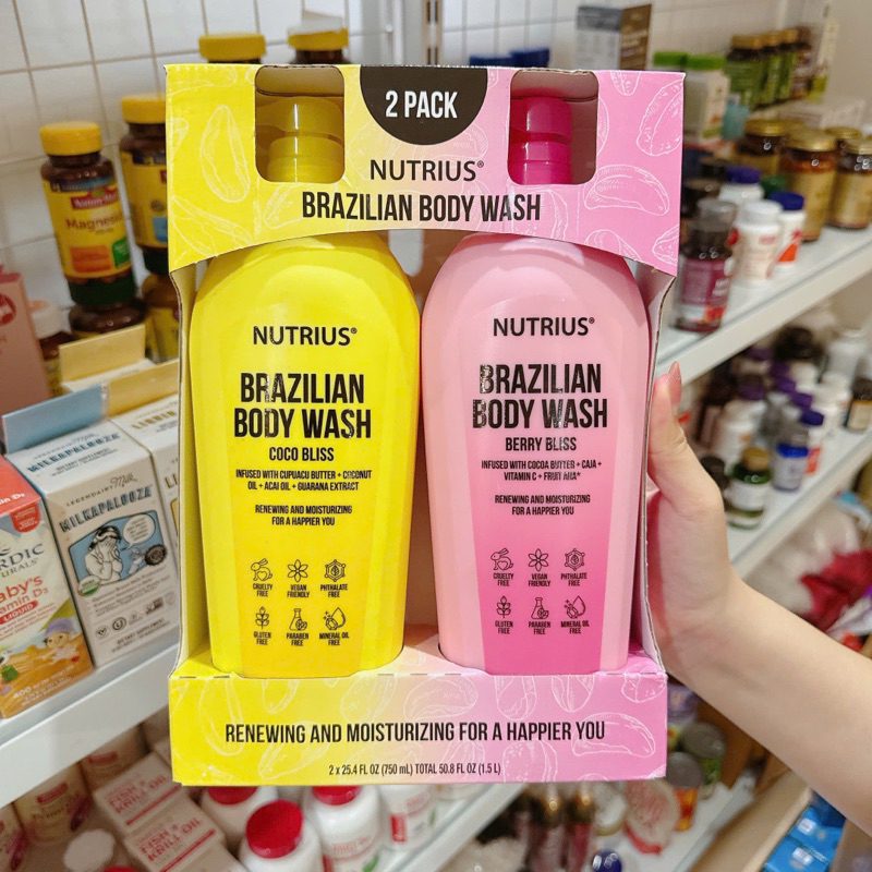 Sữa Tắm Hỗ Trợ Trắng Sáng và Làm Đều Màu Da Nutrius Brazilian Body Wash ...