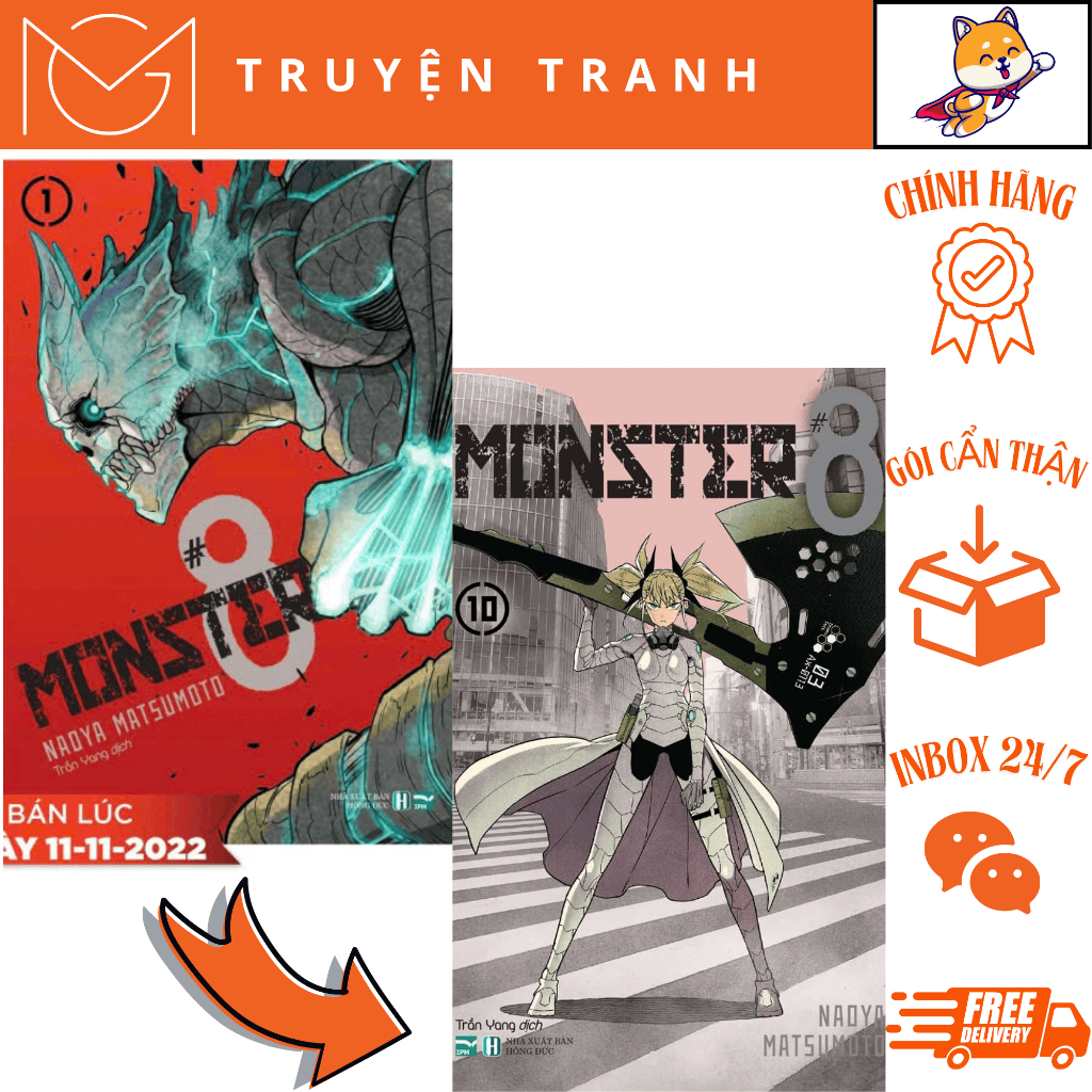Truyện - MONSTER 8 - Combo Tập 1-10 Bright Ver - NXB Kim Đồng, Trẻ, IPM ...
