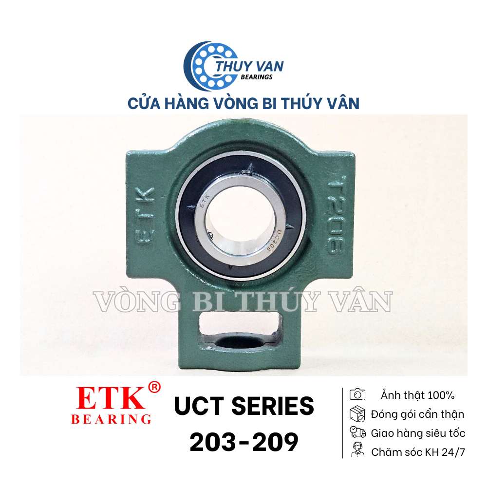 Gối đỡ bạc đạn UCT 204 205 206 207 208 209 hãng ETK | Shopee Việt Nam